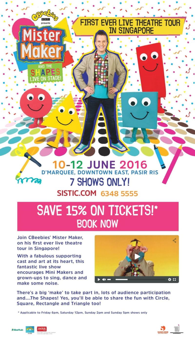 15% Discount for Crestar students to CBeebies Mister Maker - Crestar ...